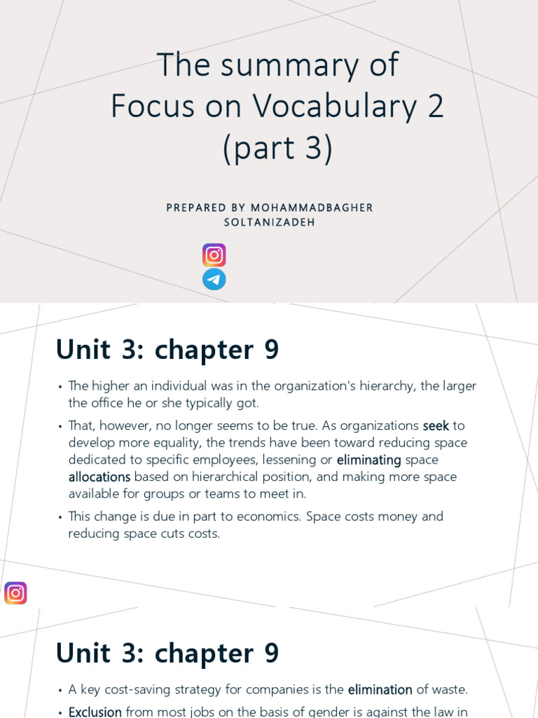 Focus On Vocab 2 Part 3 | PDF