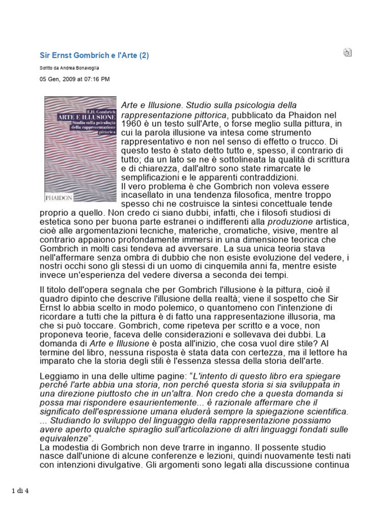 159-Sir Ernst Gombrich e L'arte 2 | PDF
