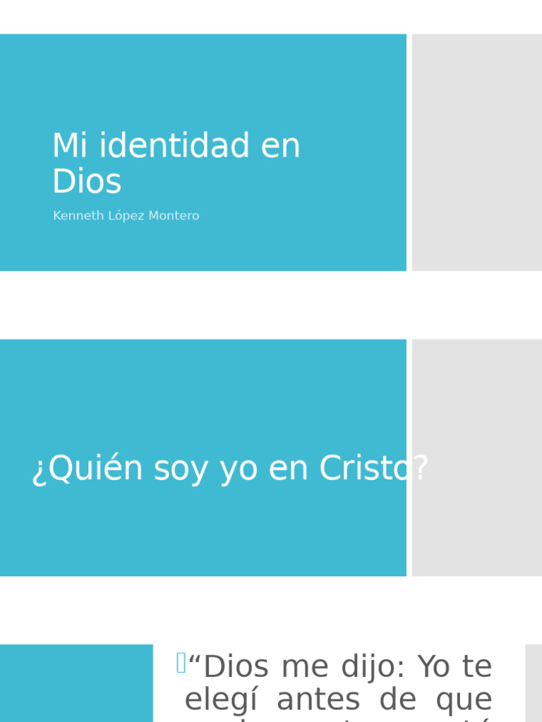 Mi Identidad en Dios | PDF