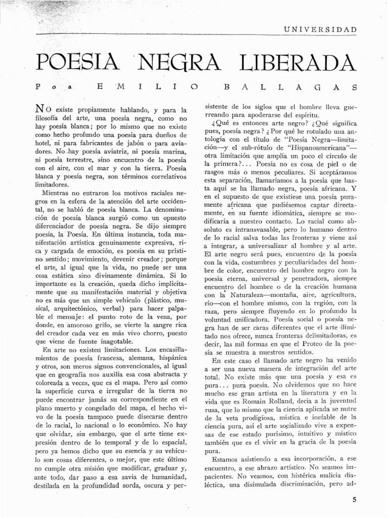 Poesía Negra: Arte y Universalidad | PDF | Arte | Poesía