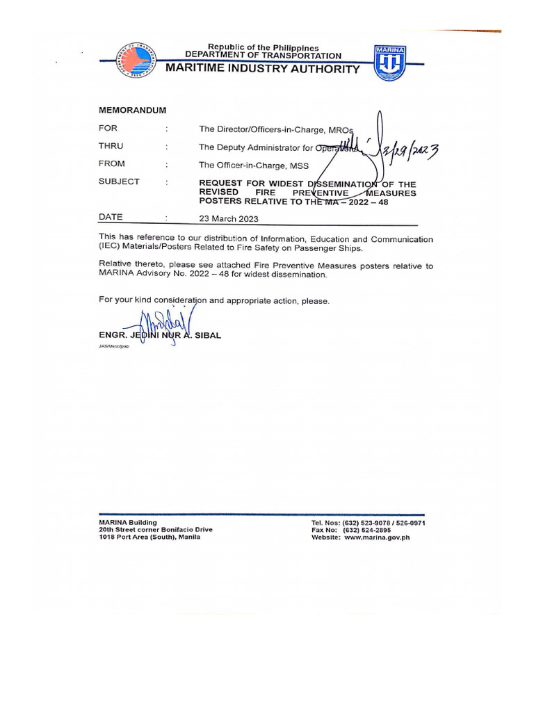 MEMO - MROs - FIRE PREVENTION | PDF