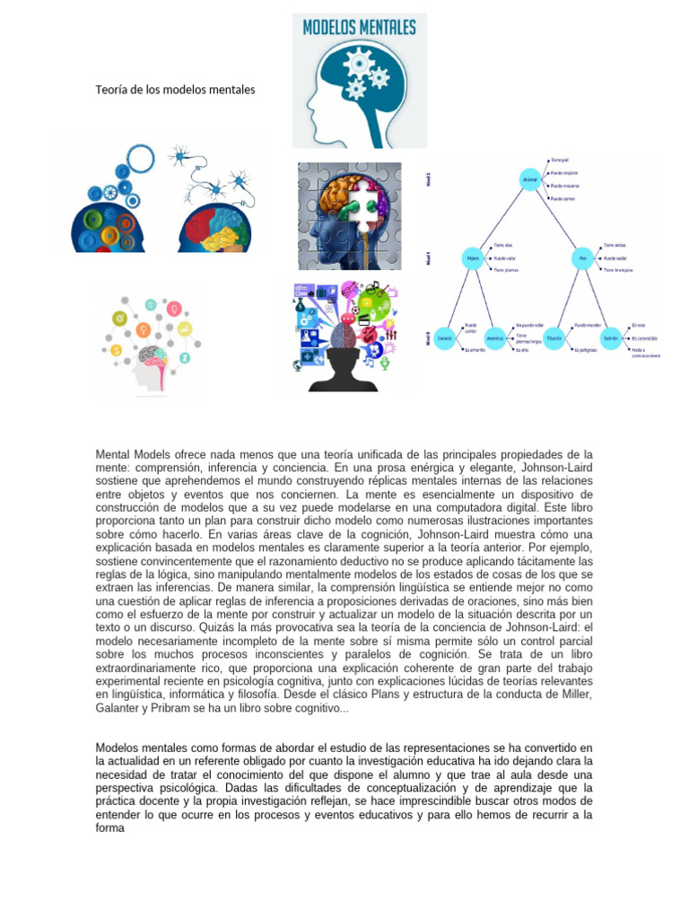 Teoría de Los Modelos Mentales | PDF