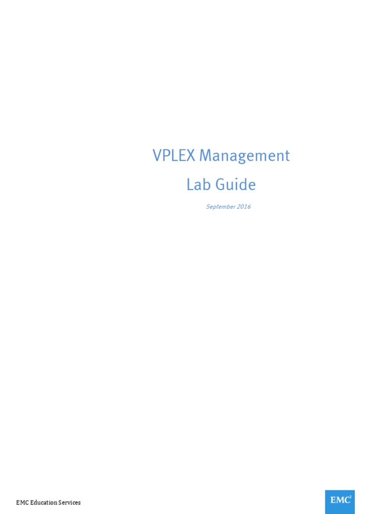 VPLEX_Management_lab_guide | PDF
