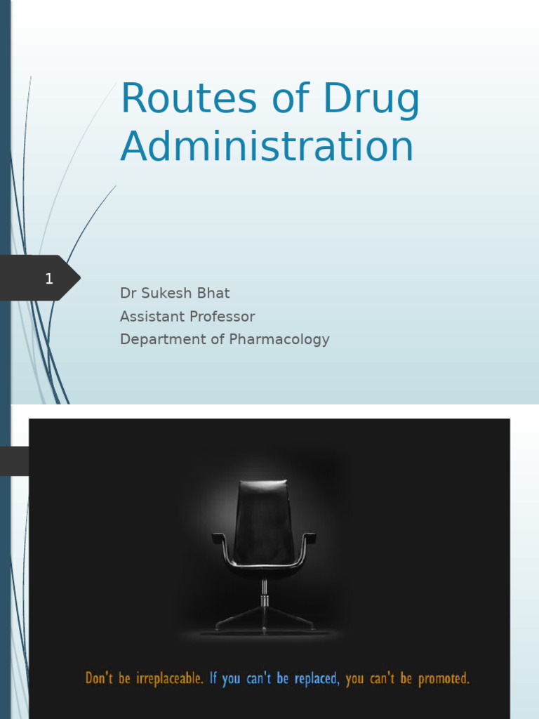 Routes of Drug Administration | PDF