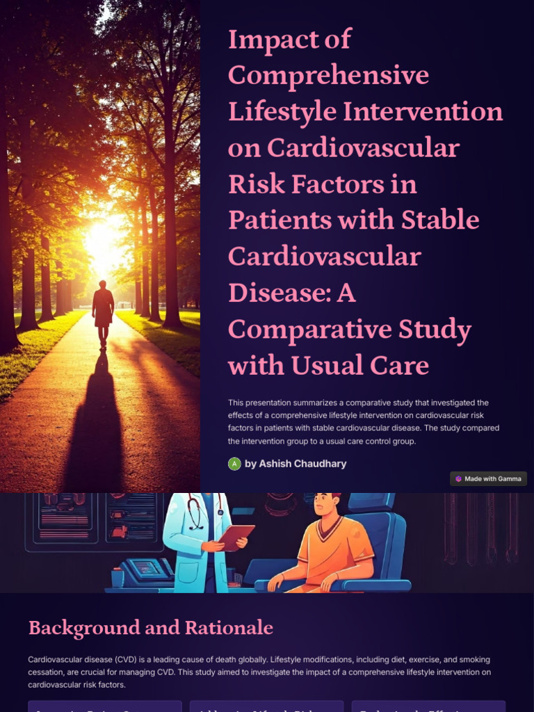 Impact of Comprehensive Lifestyle Intervention On Cardiovascular Risk ...