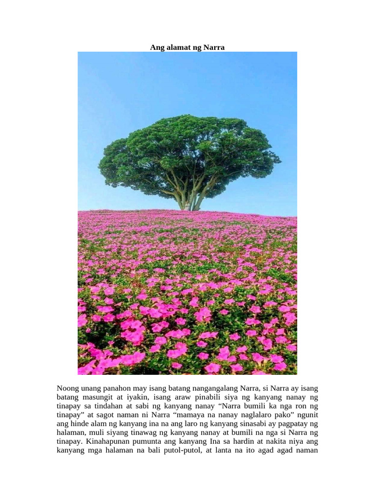 Ang Alamat NG Narra | PDF