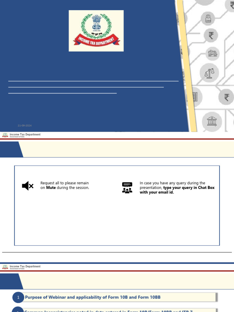 Webinar PPT For Form 10B and Form 10BB Webinar - 19 Sept 24 | PDF ...