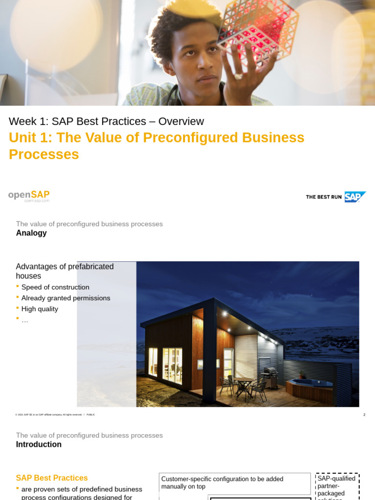 SAP Best Practices - Overview, Unit 1: The Value of Preconfigured Business Processe | PDF ...