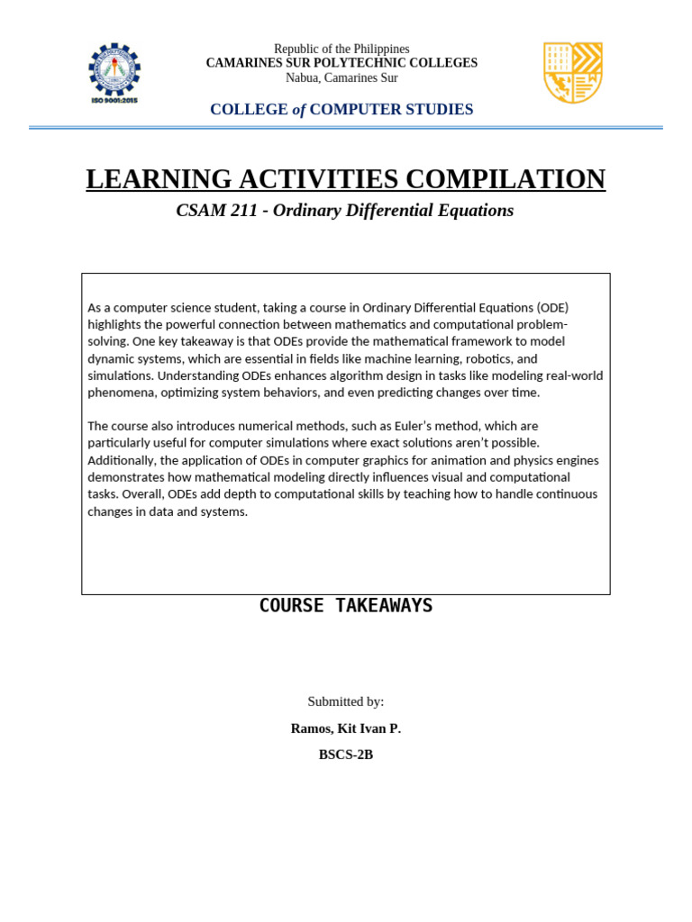 Midterm Learning Activities Compilation ODE | PDF