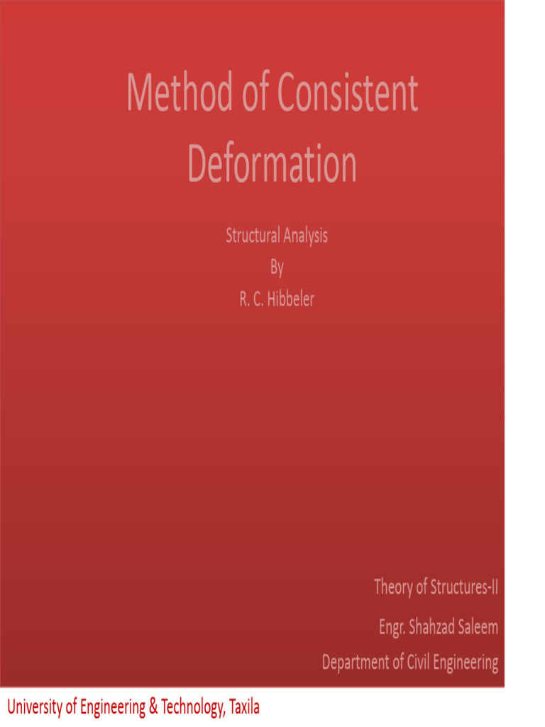 Method of Consistent Defomation | PDF
