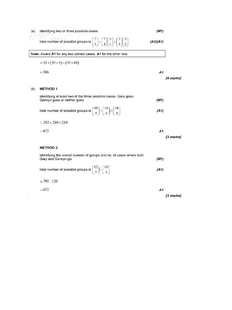 Solutions Combination and Permutation | PDF