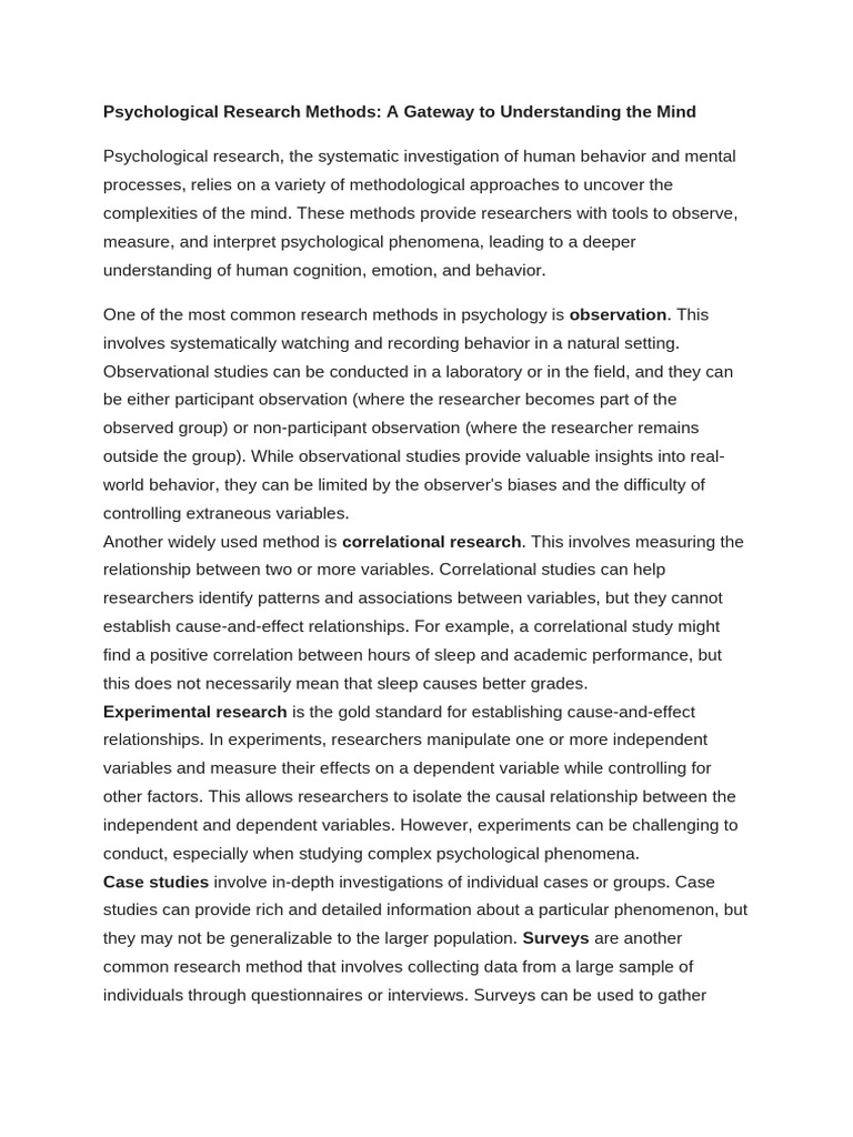 Psych. Research | PDF