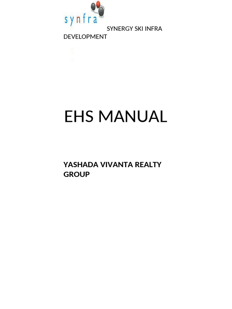 Yashada Vivanta Ehs Manual New | PDF | Technology & Engineering