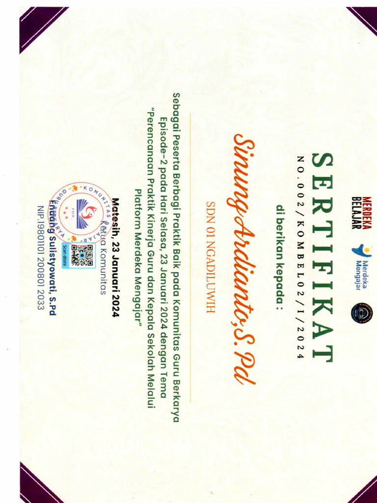 Sertifikat PMM 120240701 - 08582277 | PDF