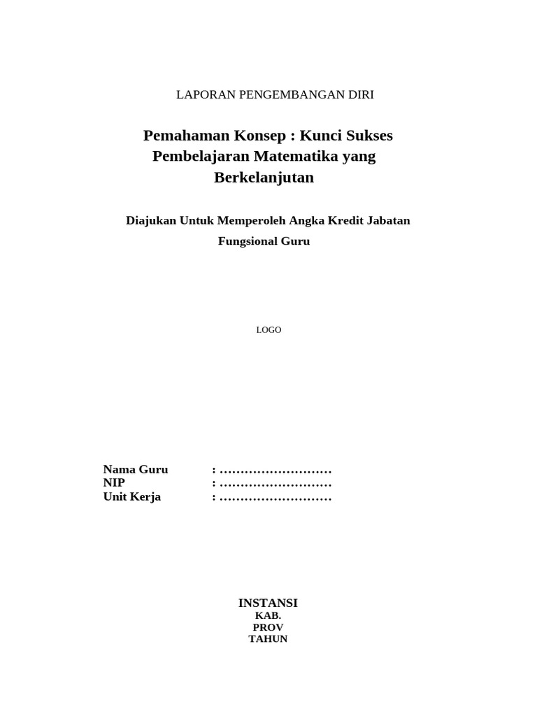 Sep-Mtk-Laporan Pengembangan Diri | PDF