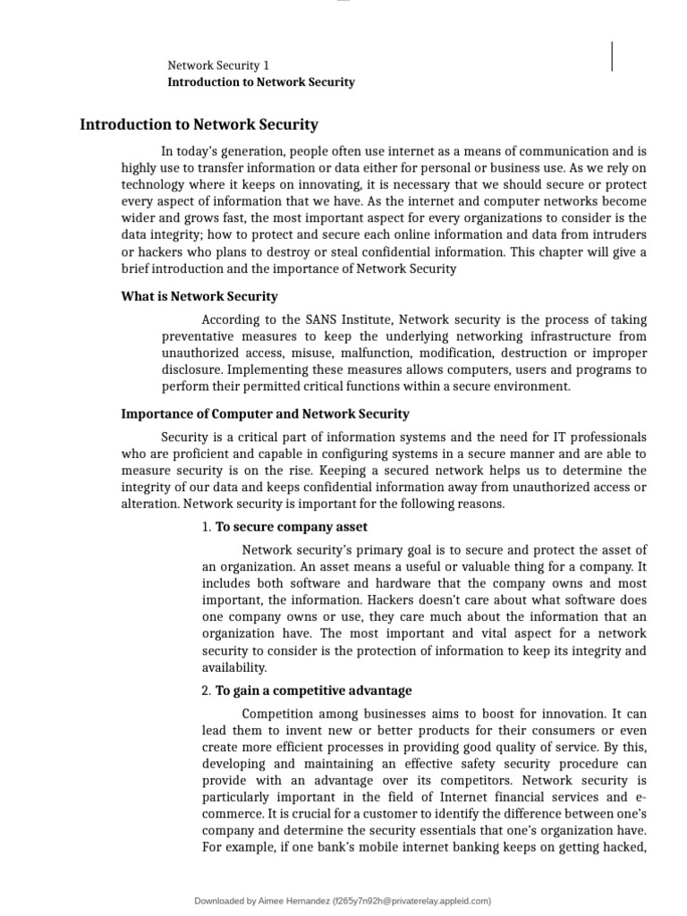 Network Security Basics Guide | PDF