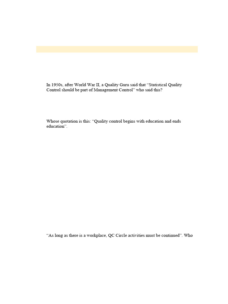 MCQ For QC-LQC-TPM | PDF