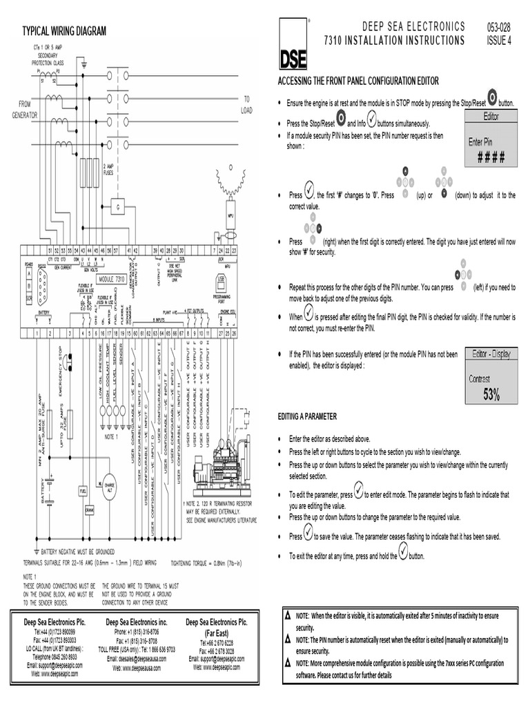 Dse7310 Installation Inst | PDF