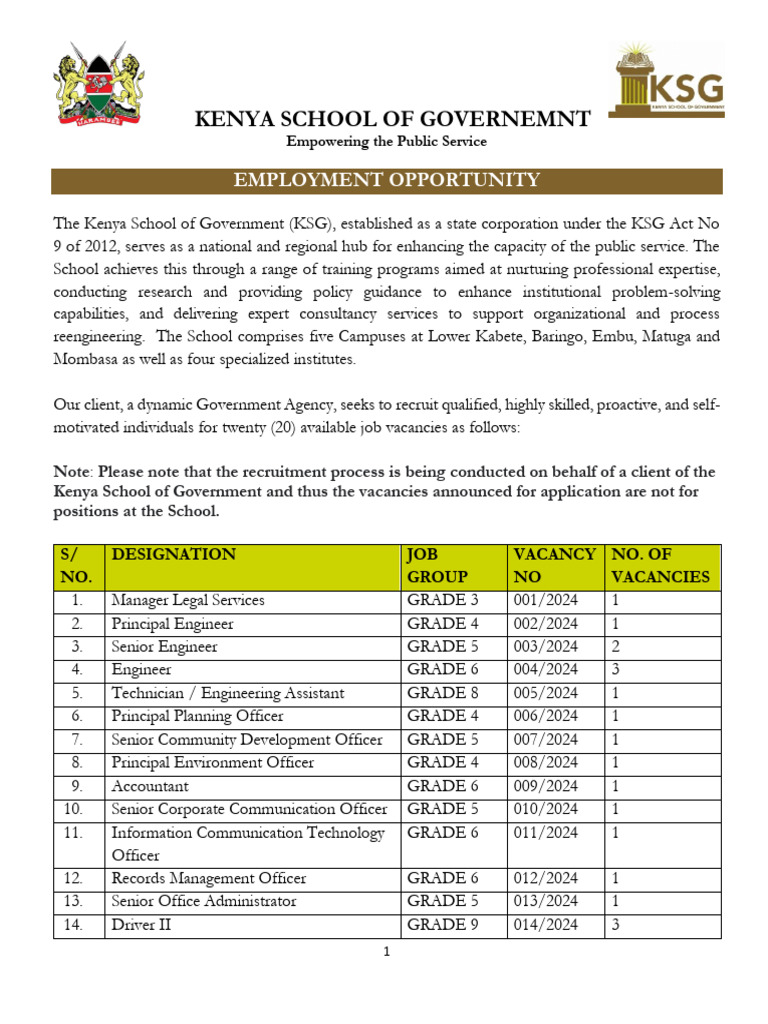 KSG Client Job Descriptions | PDF