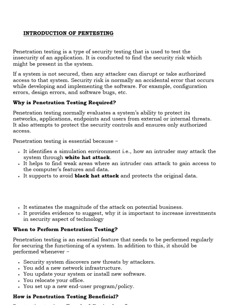 1.INTRODUCTION OF PENTESTING\\\\\ | PDF