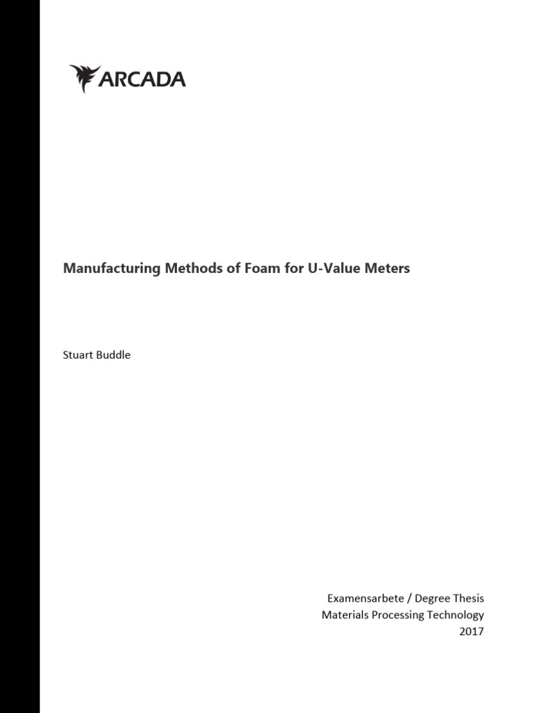 Manufacturing Methods of Foam For U-Value Meters | PDF
