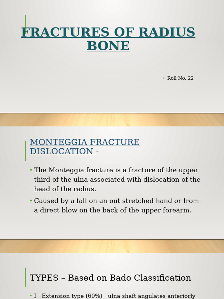 Forearm Fractures by DR Bhavik Khokhar | PDF | Anatomical Terms Of ...