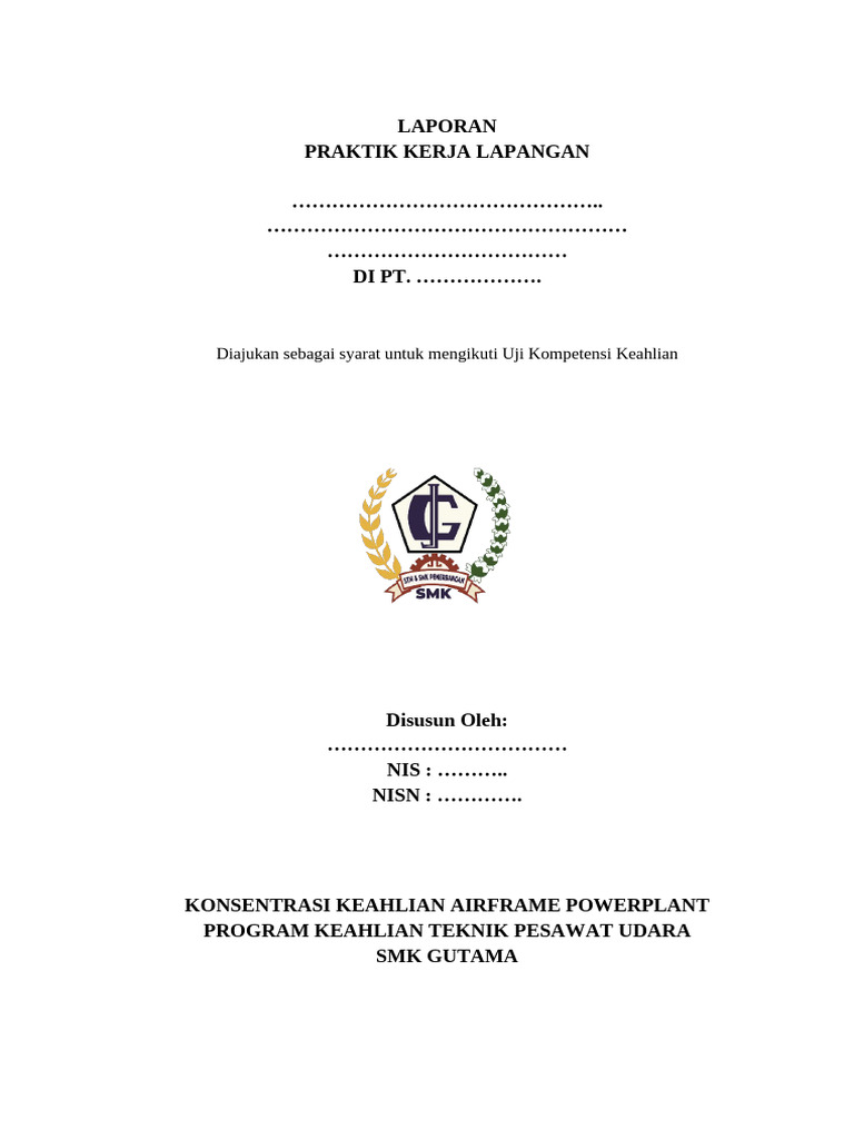 Template Laporan PKL Kurikulum Merdeka 1 | PDF