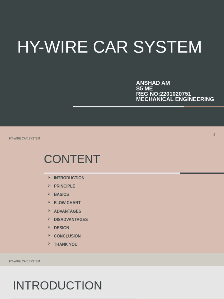 Hy-Wire Car Systems | PDF