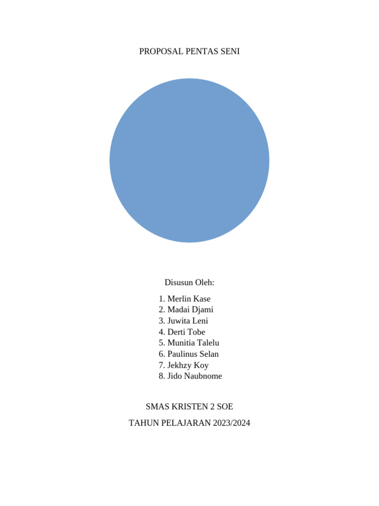 Proposal Pentas Seni | PDF