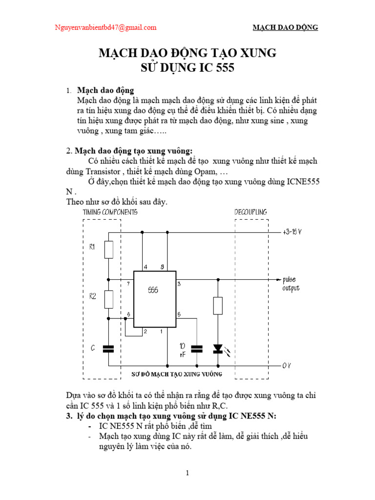 Dien-Tu-So - 978 - 577 - Mach - Tao - Xung - Su - Dung - lm555 - (Cuuduongthancong - Com) | PDF