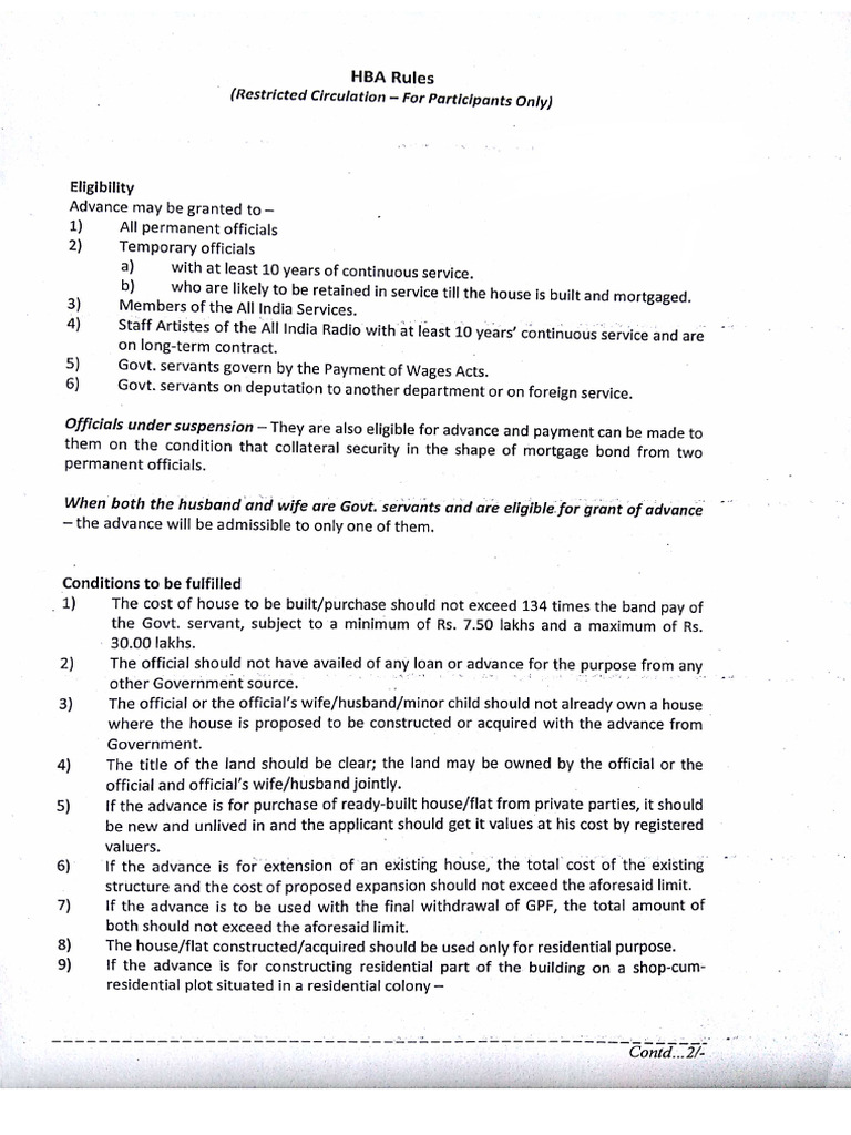 Hba Rules, Gom | PDF