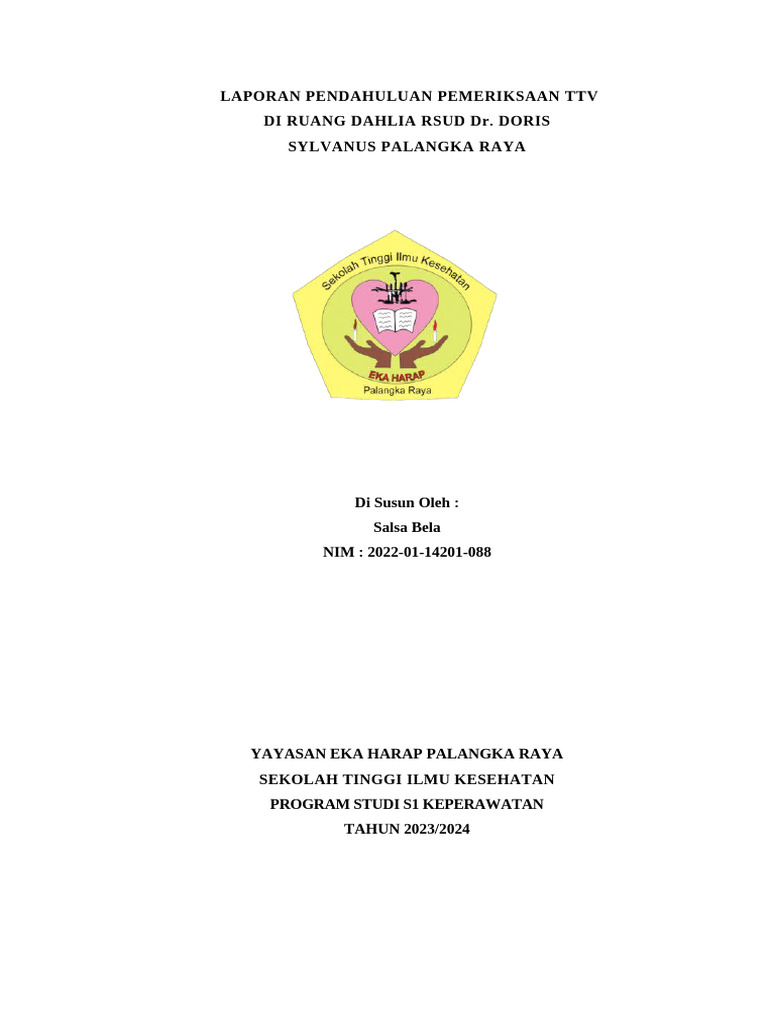 Laporan Pendahuluan Pemeriksaan TTV Di Ruang Dahlia Rsud Dr. Doris Sylvanus Palangka Raya | PDF