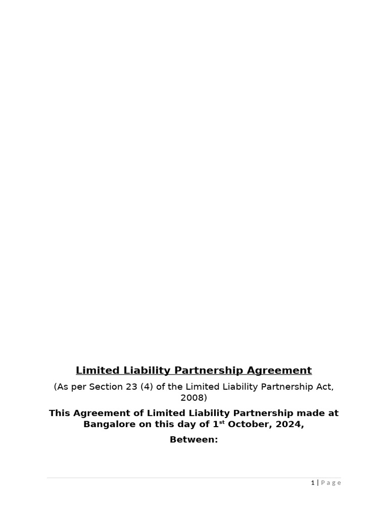 LLP Agreement | PDF