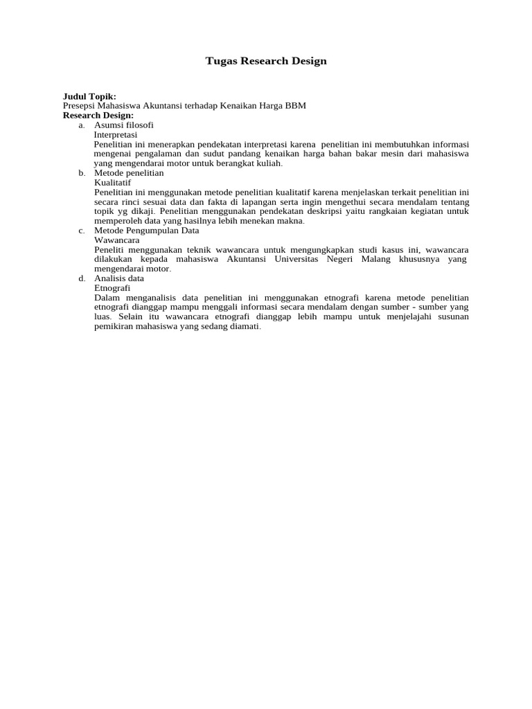 9_Tugas Research Design | PDF