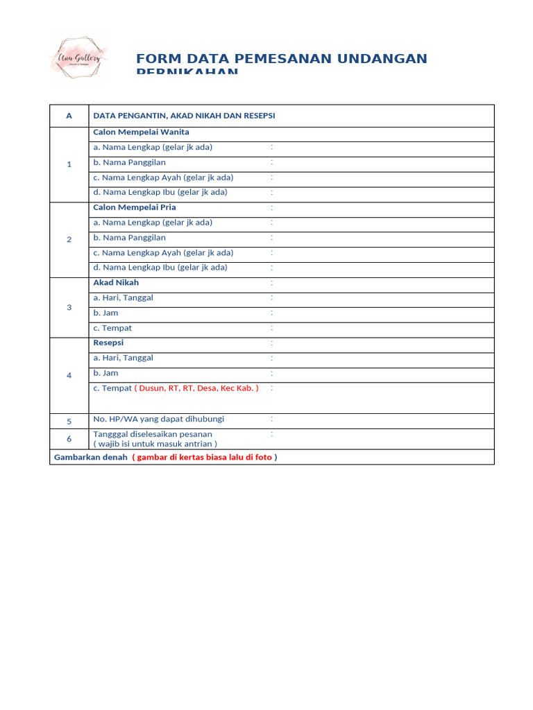 Formulir Una Gallery | PDF