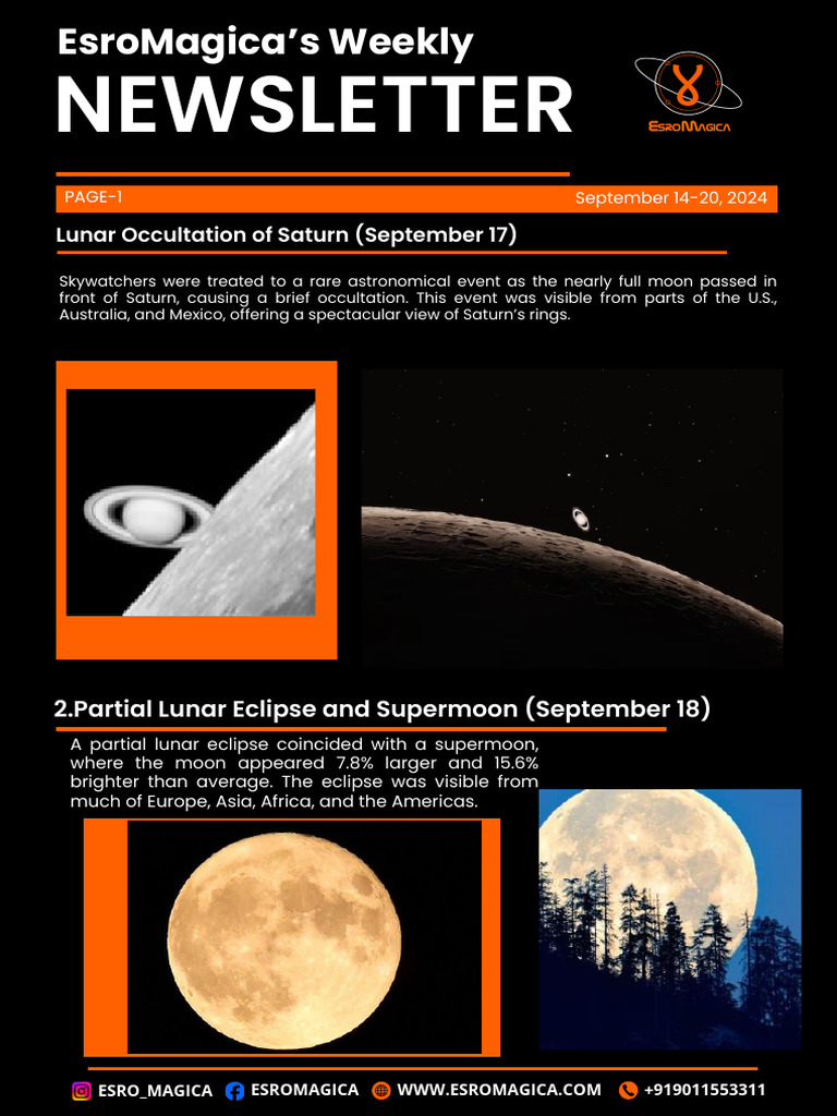 EsroMagica: Space Events & NASA News | PDF