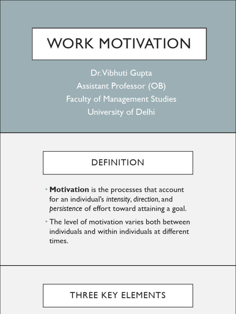 Work Motivation 20240925 | PDF
