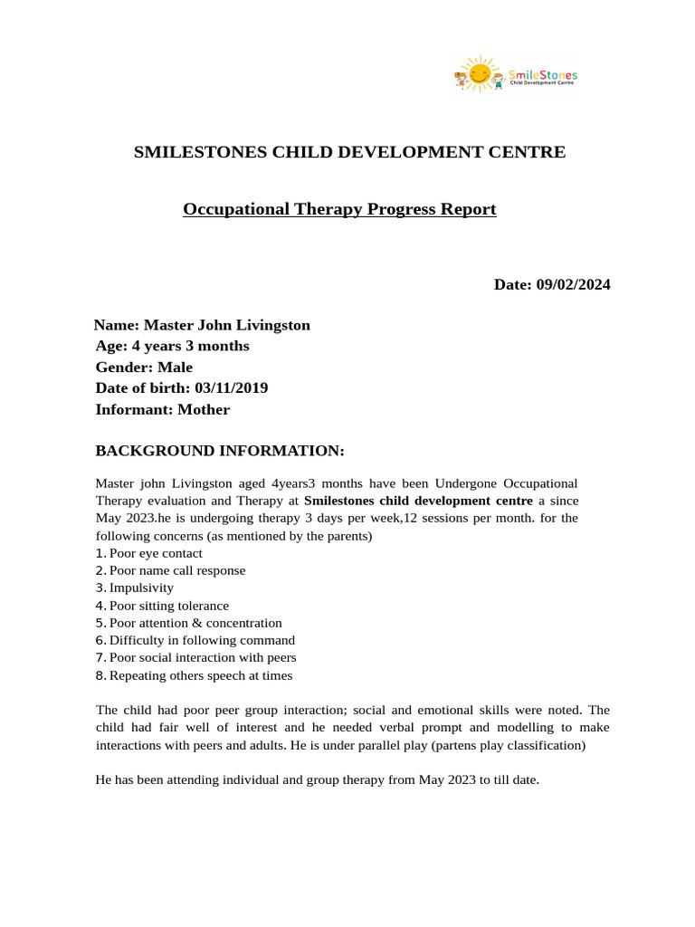 JOHN OT REPORT | PDF