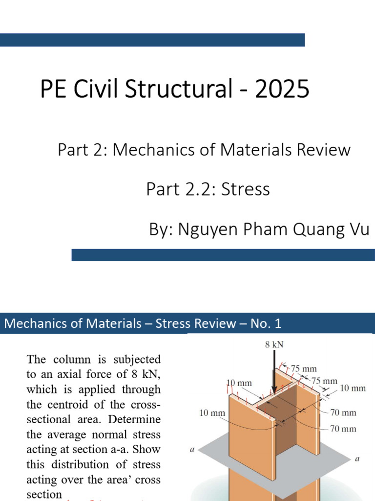 PE Civil Structural - Mechanics of Materials - Part 2 - Vu Nguyen - Solution v1 | PDF