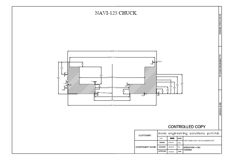 Updated Tct 125 Chuck a2-6 Baseplate Turning Drawing 02 -Model | PDF