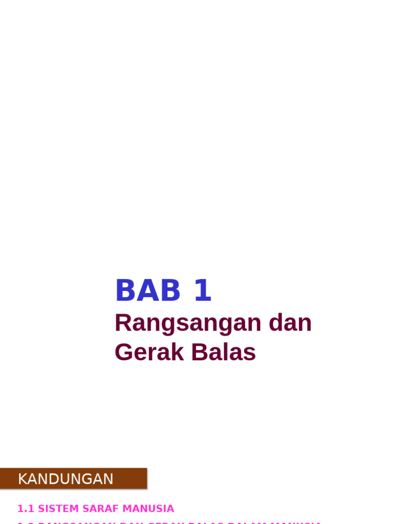 t3 Bab 1 Rangsangan Dan Gerak Balas | PDF