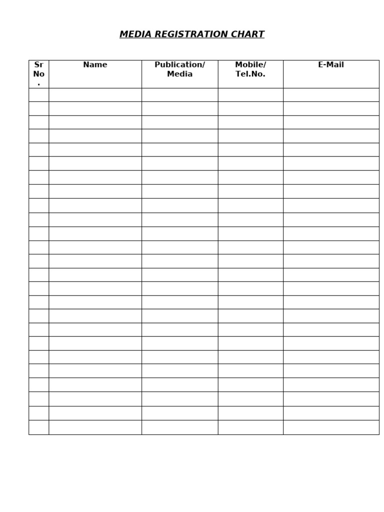 Media Registration Chart | PDF