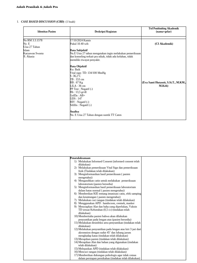 CASE BASED DISCUSSION | PDF