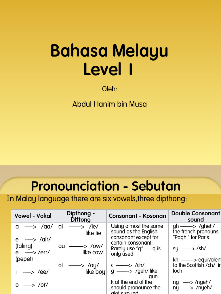 Pronounciation - Sebutan | PDF