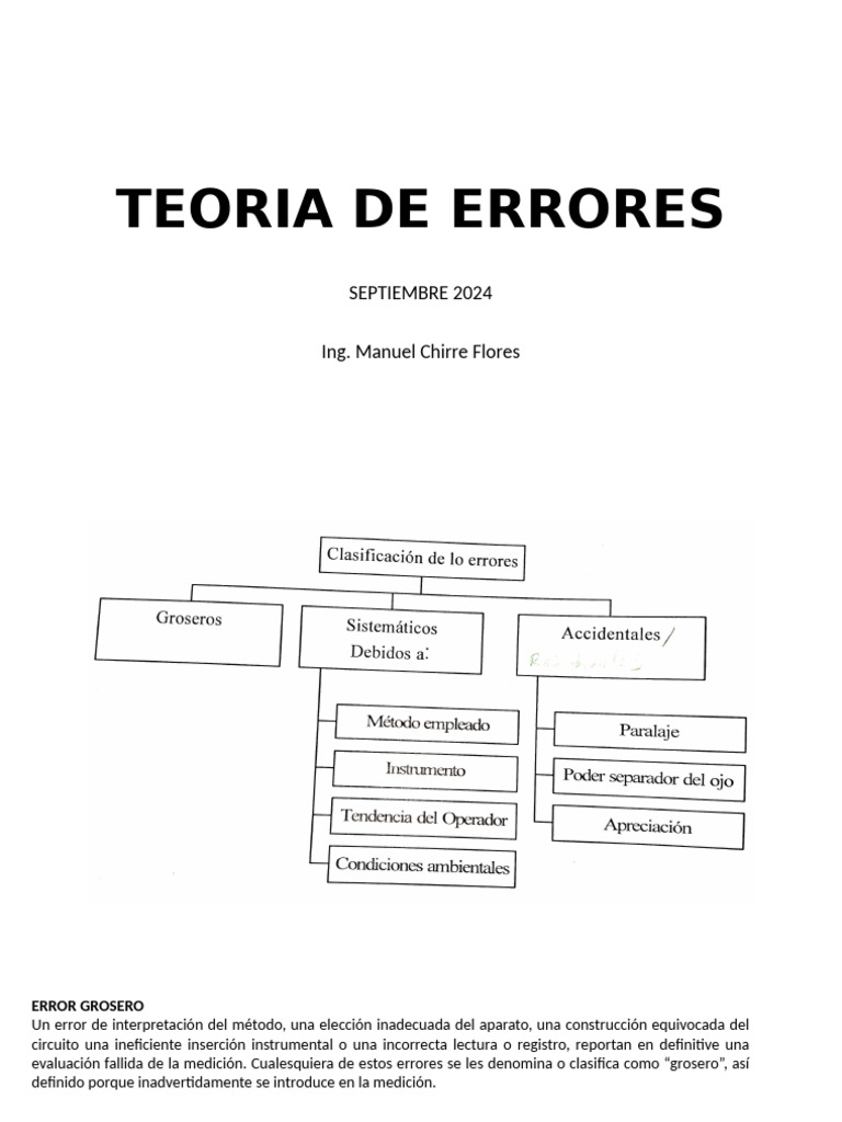 Teoria de Errores | PDF