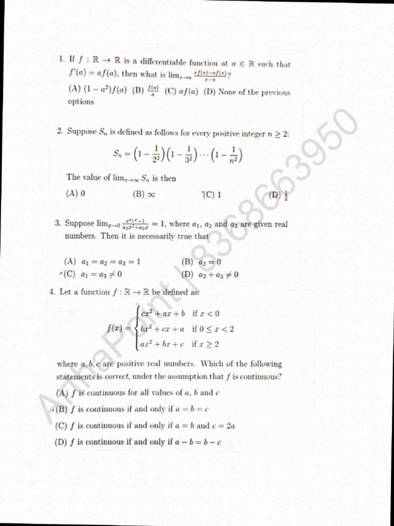 MSQE 2024 Question Paper | PDF
