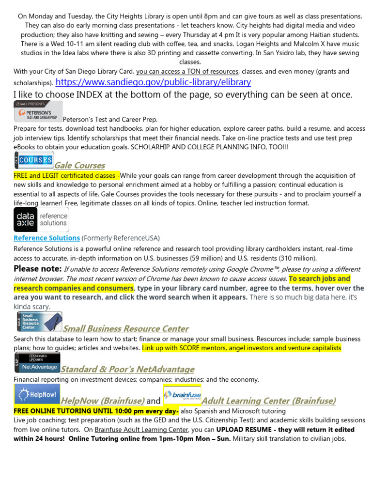 Library and Resources All typed Up | PDF