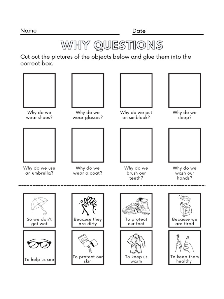 Why Questions Speech Therapy Worksheet - 20240705 - 004558 - 0000 | PDF