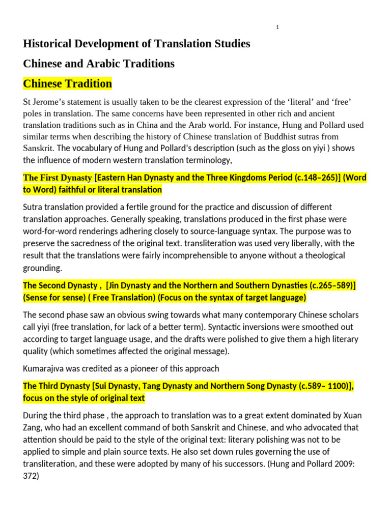 Historical Development of Translation Studies | PDF | Social Science ...