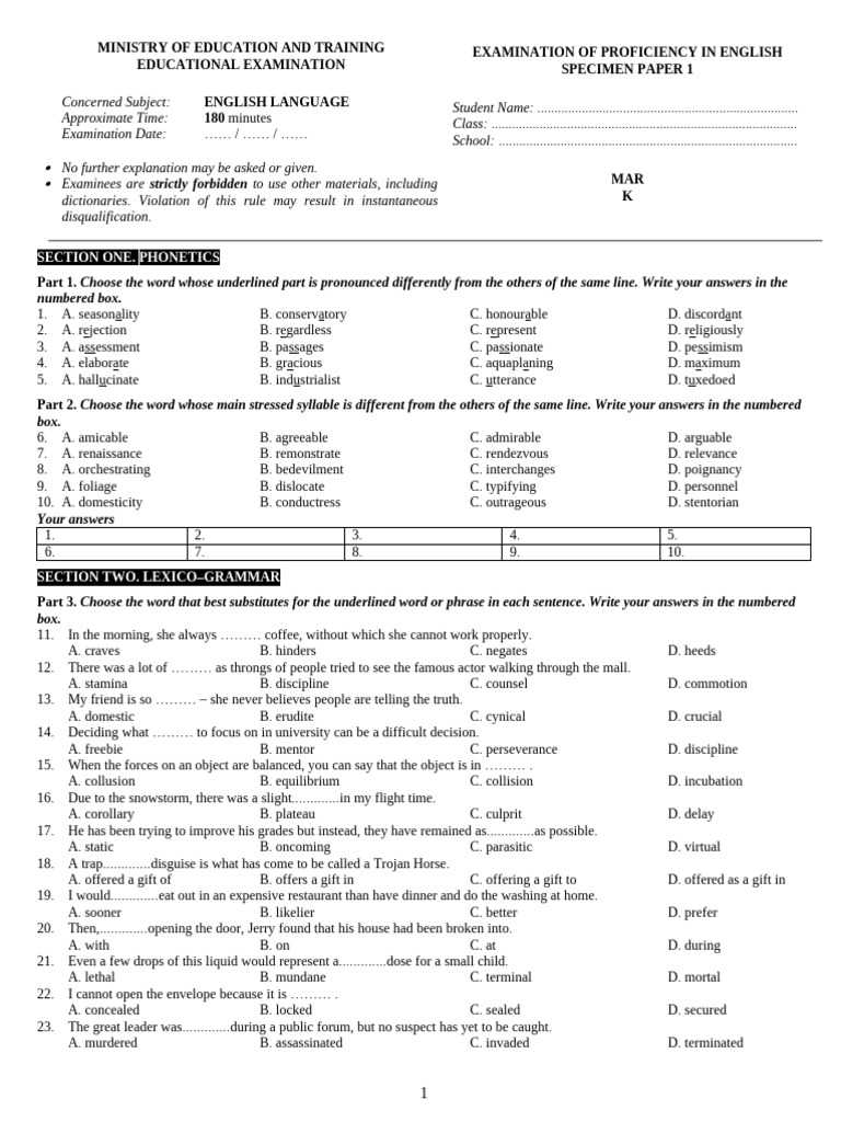 [tailieudieuky.com] (Blogchuyenanh) EXAMINATION OF PROFICIENCY IN ...